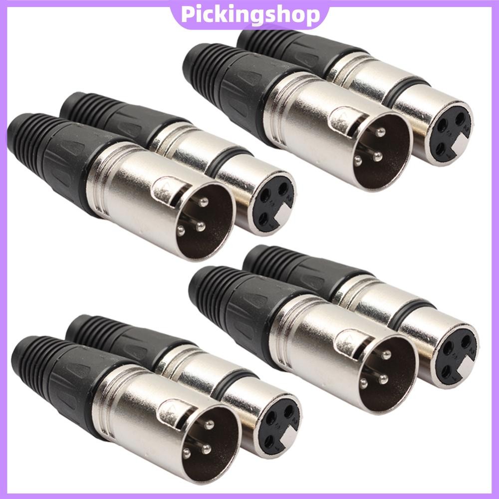 8pcs Microphone Audio Cable Plug 4 Male 4 Female 3Pin MIC Cable ...