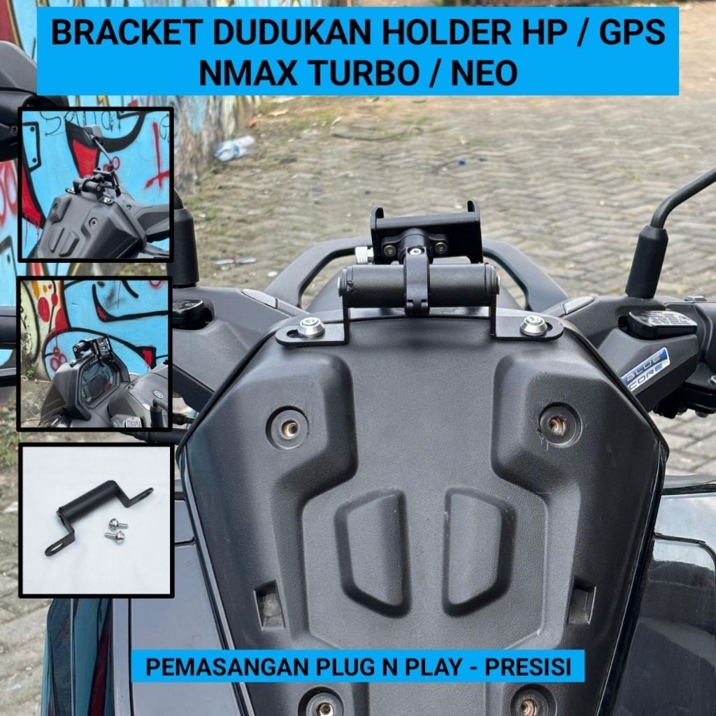 HP Nmax Turbo GPS Cell Phone Holder Breket - Nmax Neo S - Nmax 2025 ...