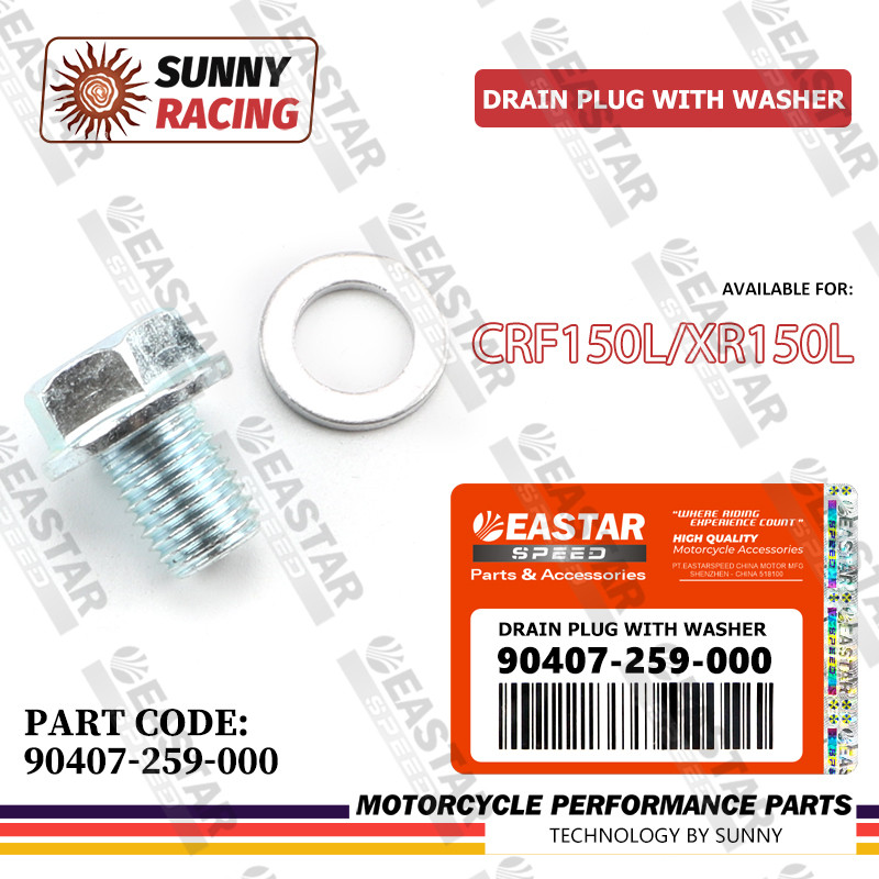 Engine Oil Drain Plug with Washer for CRF150L/XR150L Motorcycles ...