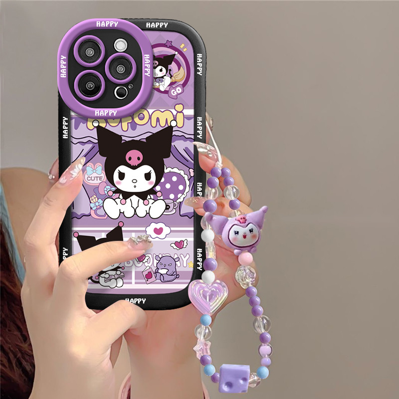 Kuromi Melody Bracelet Case For VIVO V2027 V2032 1807 1811 V2236A V2254 ...