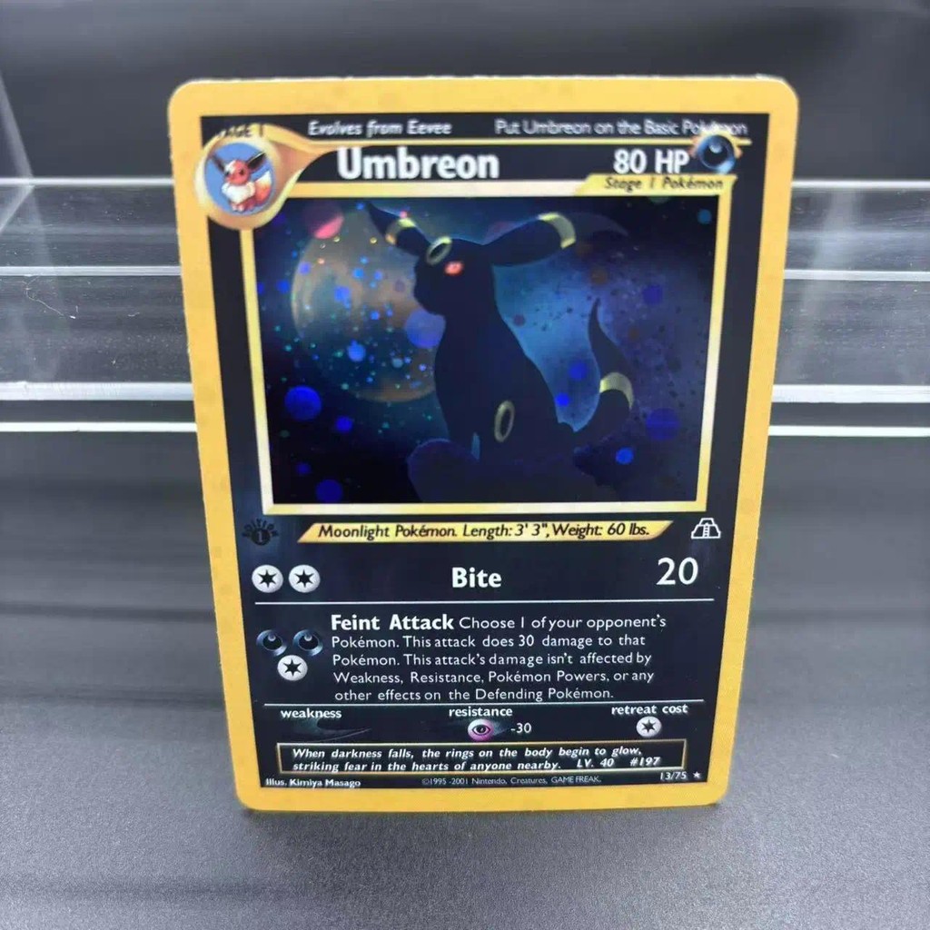 DIY PTCG Collection Cards 2001 P.M. NEO DISCOVERY UMBREON 1ST EDITION ...