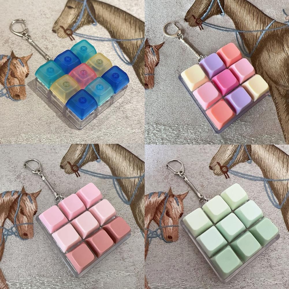 9-key Keyboard Key Fidget Toys Party Stress Relief DIY Button Simulated ...