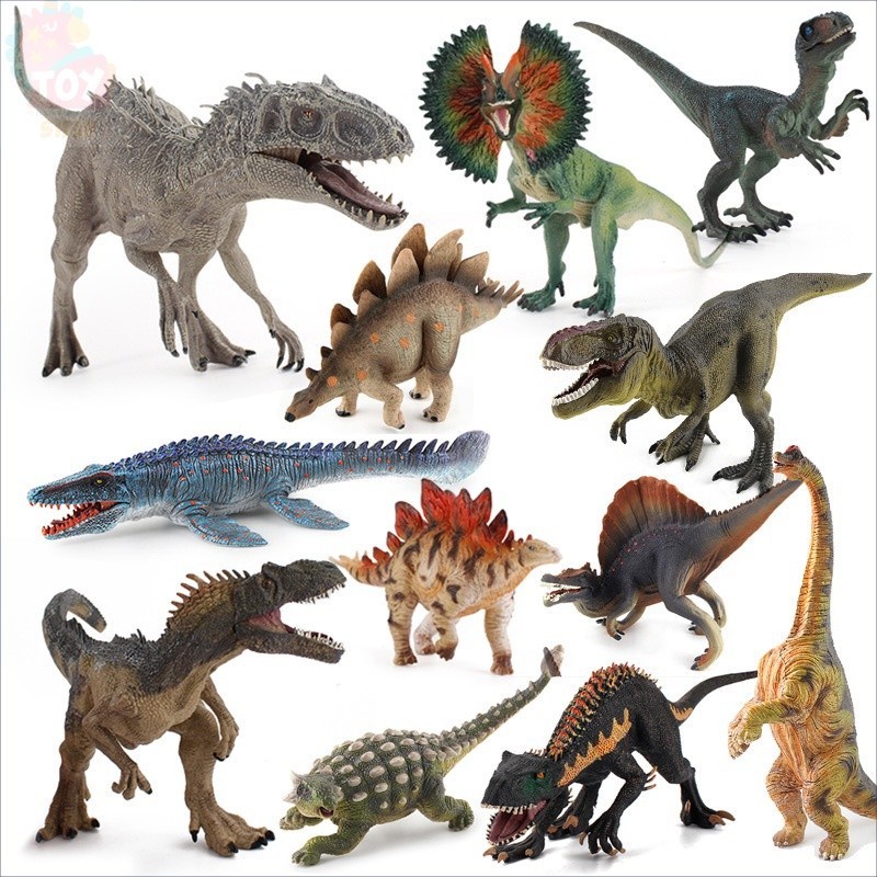12pcs Dinosaur Model Set Jurassic Simulation Dinosaur Ornaments ...