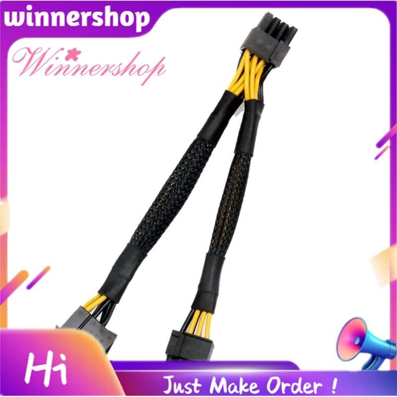Dual 4Pin IDE Molex to GPU Dual 8Pin(6+ 2)Pin Power Supply Cable PCI-E ...