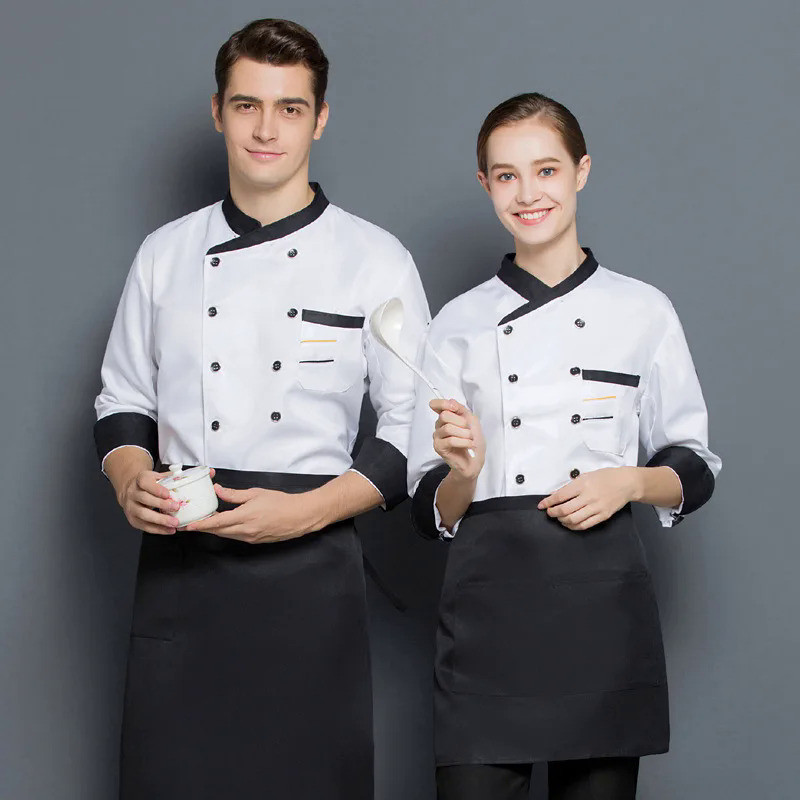 Chef Jacket Work Ddresses Men Uniform Shirt Catering Restaurant ...