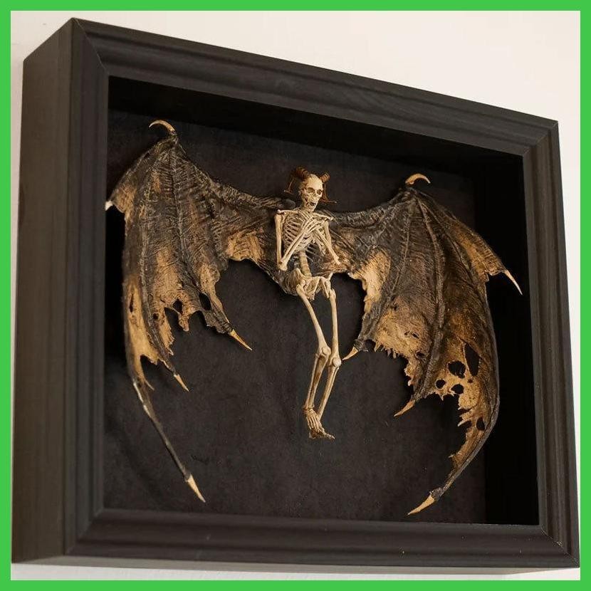 Bat Winged Skeleton Prop Spooky Skeleton Model Photo Frame For ...