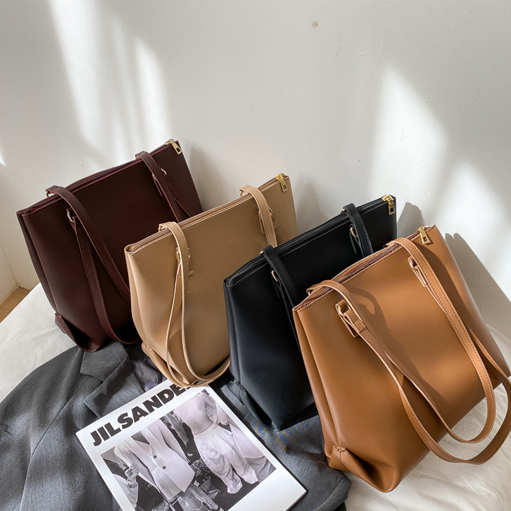 COD Travel Business Student Shoulder Bag Ladies Soft Leather Tote Bag ...