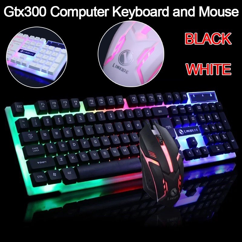 Gtx300 Colorful LED Illuminated Backlight USB Wired PC Laptop Keyboard ...