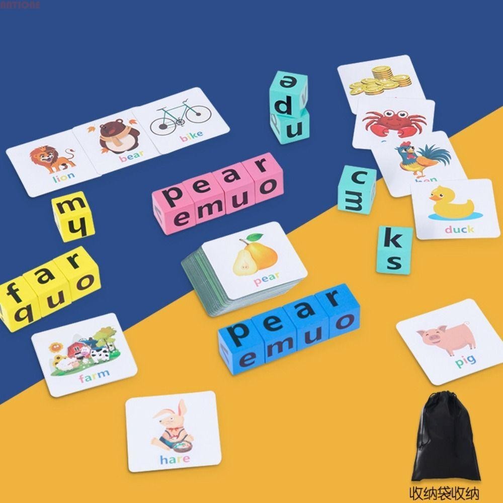 ANTIONE Alphabet Spelling Game Building Blocks Games Puzzles Letter ...