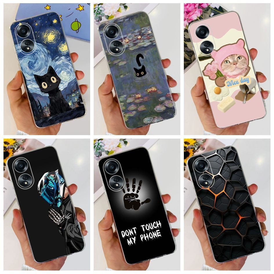 For OPPO A58 4G Casing CPH2577 Shockproof Case Cute Cartoon Soft ...