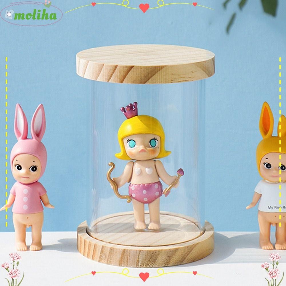 MOLIHA POPMART Dolls Storage Box, Labubu Acrylic Box Figure Display ...