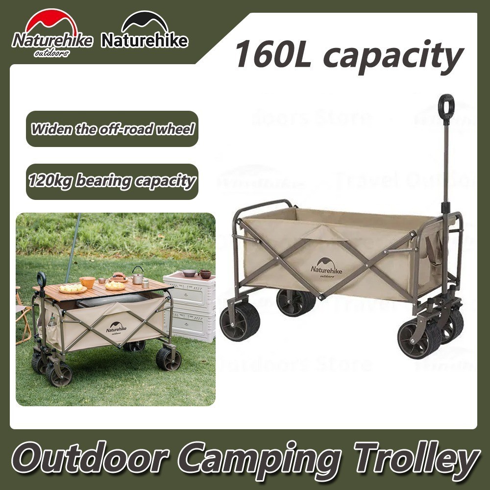 Naturehike Outdoor Trolley 160L Camping Trailer Folding Cart Wagon ...
