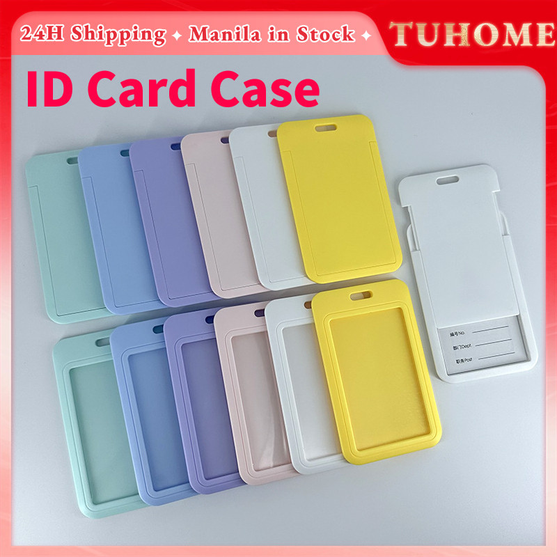 Multi-purpose Slide ABS Meteril ID Card Case Protector Case Office Work ...