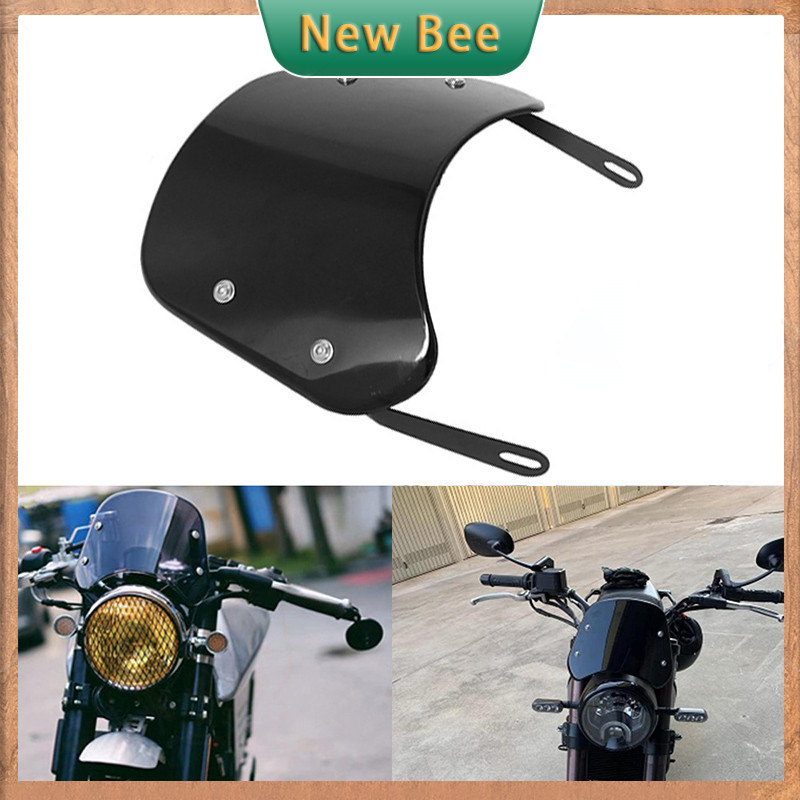 Universal Motorcycle Windshield Retro Motorcycle Headlight Windshield ...