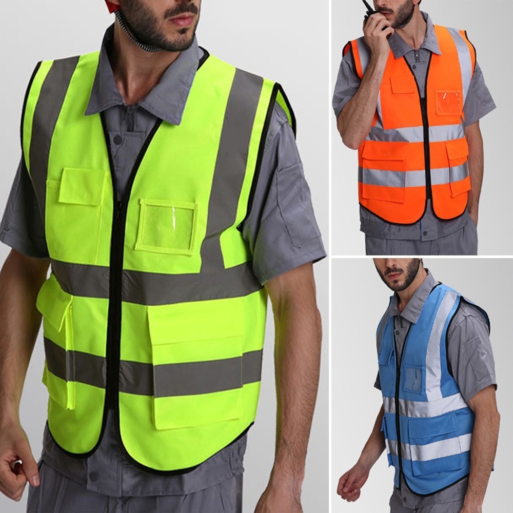 Multi Pocket Reflective Vest for Increased Safety and Protection (64 ...