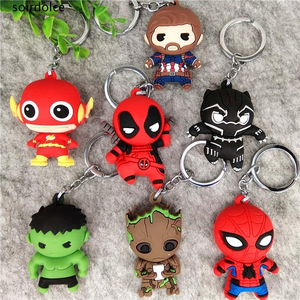 SOIRDOLCE Deadpool Keychain Pendant Deadpool Cute Spider Man Tree Man ...