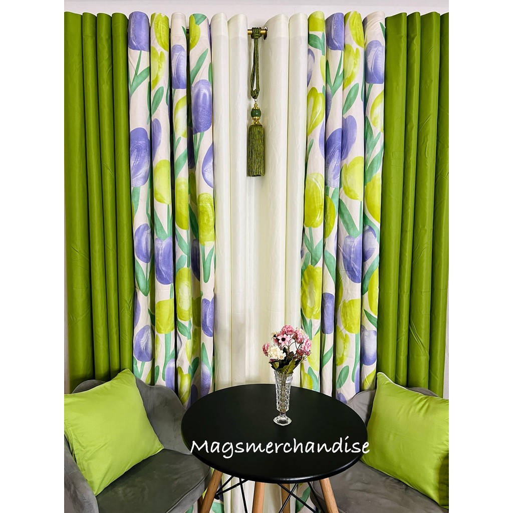 PG Tulips Ring Curtains sold per piece | Shopee Philippines