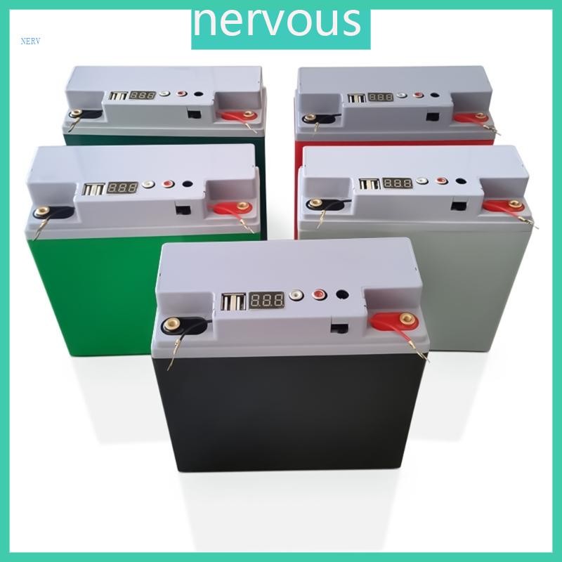 NERV 12V 17A Mobile Power Box Storage Case Box with LCD Display 2 USB ...
