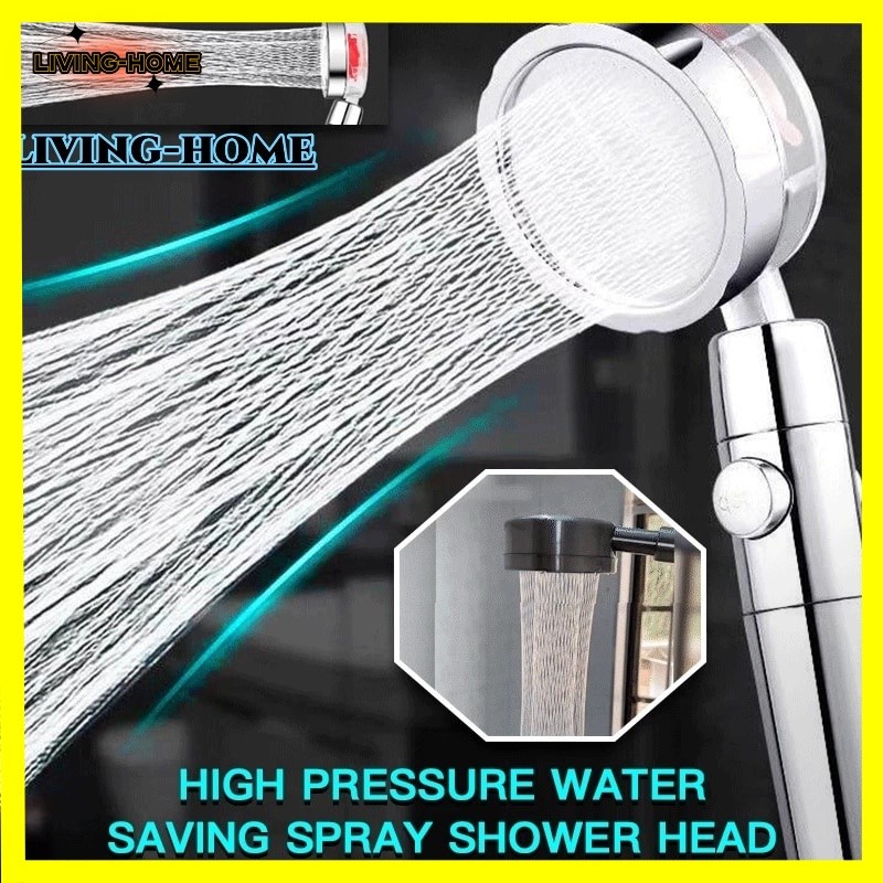 360 degree rotating shower head with small fan water saving high ...