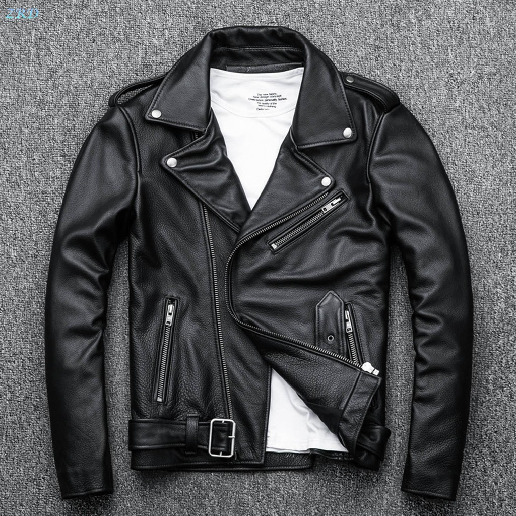 Men's Korean PU Leather Jackets Outdoor Men's Plus Size Coat | Shopee ...