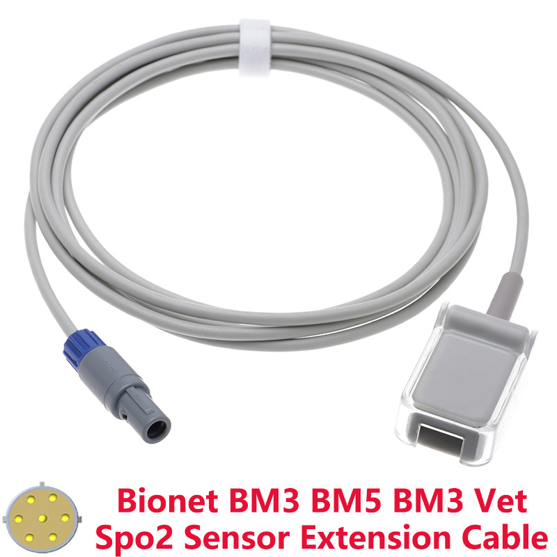 Compatible with Spo2 Sensor Extension/Adapter Cable of Bionet BM3 BM5 ...