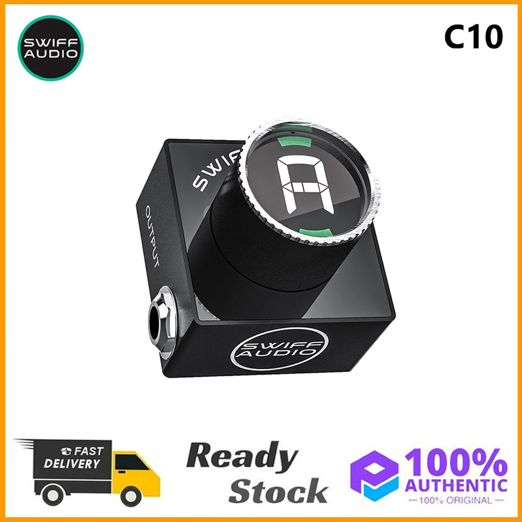 SWIFF Audio C10 Mini Pedal Tuner 9V Guitar Bass Chromatic Mute Tuning ...