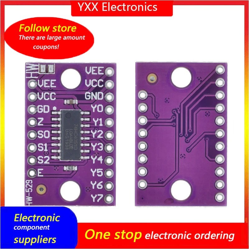 4051 74HC4051 8-Channel-Mux 8-channel analog multiplexer module | Shopee Philippines