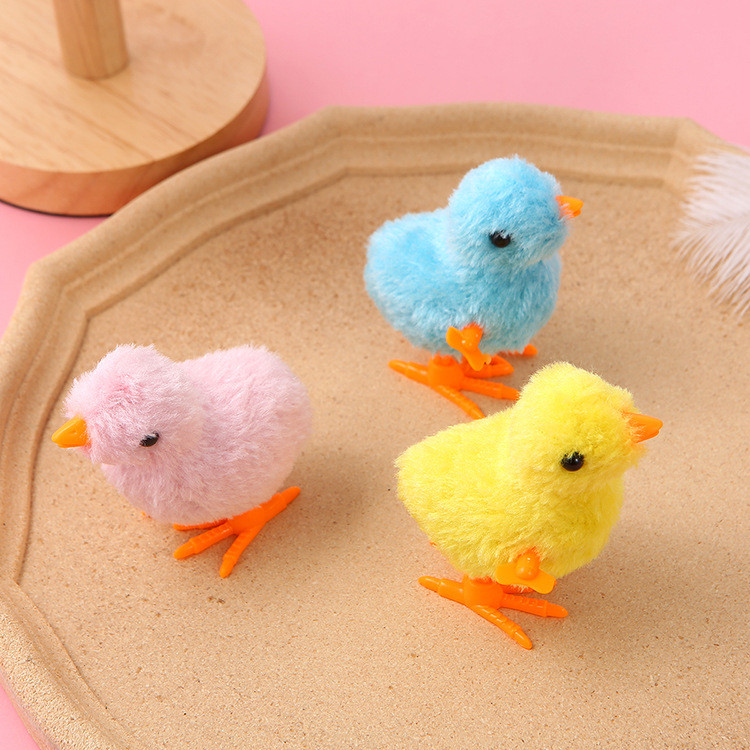 1pc Plush Wind Up Chicken Kids Educational Hopping Jumping Toy ...