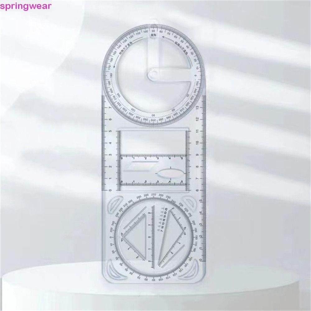 SPRINGWEAR Drawing Ruler, Activity Angle Multifunctional Geometry Ruler ...