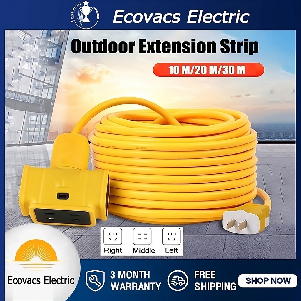 5M-30M electric vehicle power extension cord with socket , super long ...