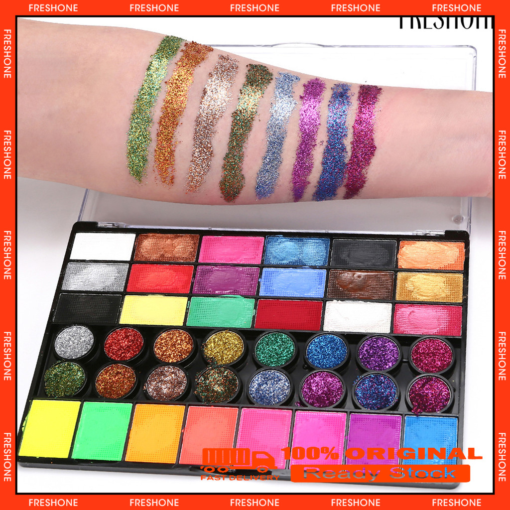 COD 42 Colors Face Painting Kit for Kids Halloween Party Makeup Pallet ...