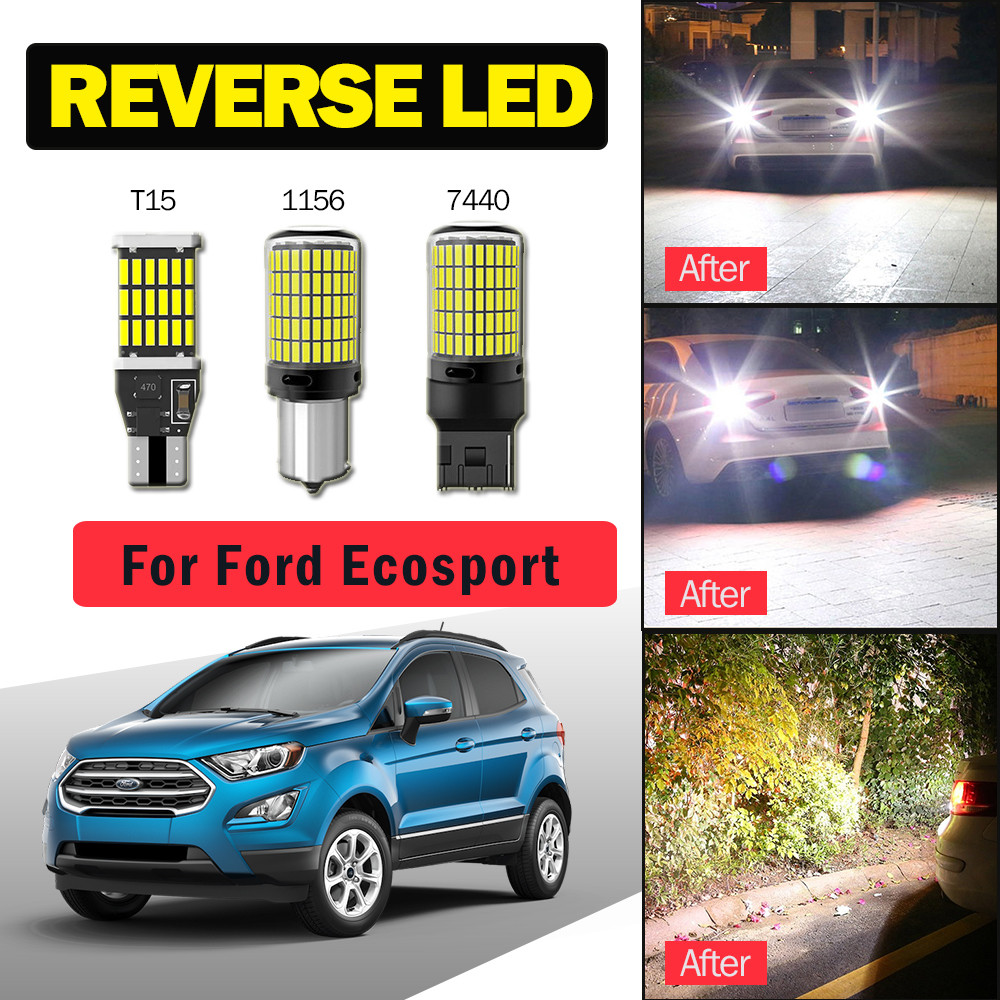 2PCS LED Car Reverse Light Bulb For Ford Ecosport T15/W16W T20/7440 ...