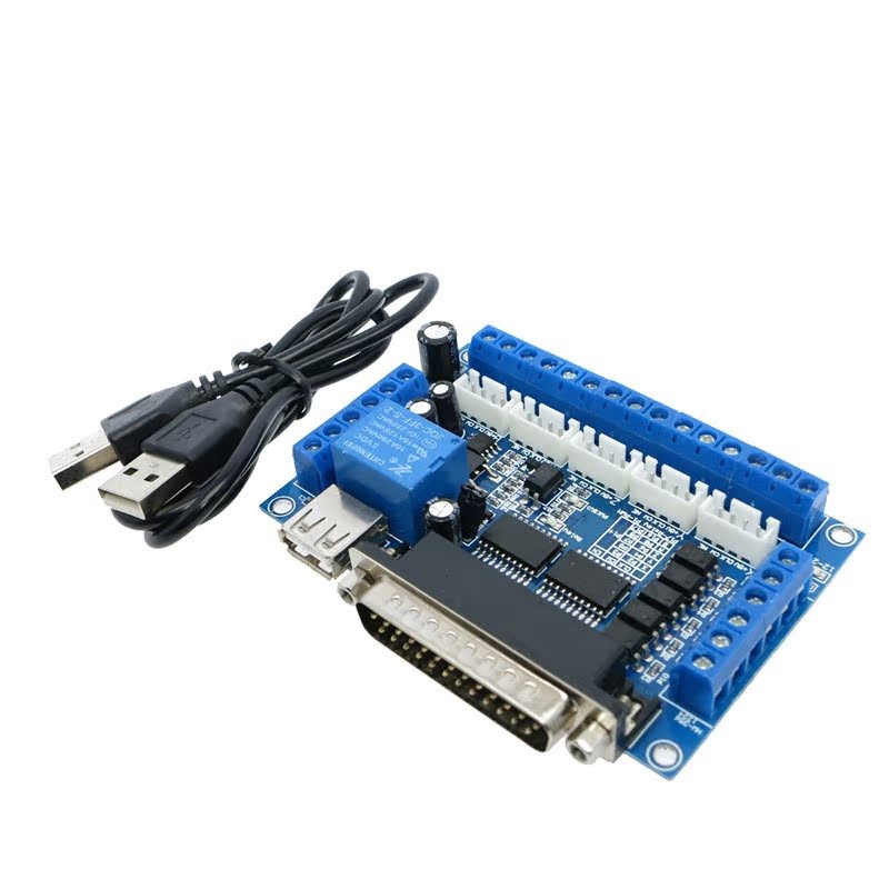 5 axis Usb CNC Breakout Board with optical coupler for Stepper Motor ...