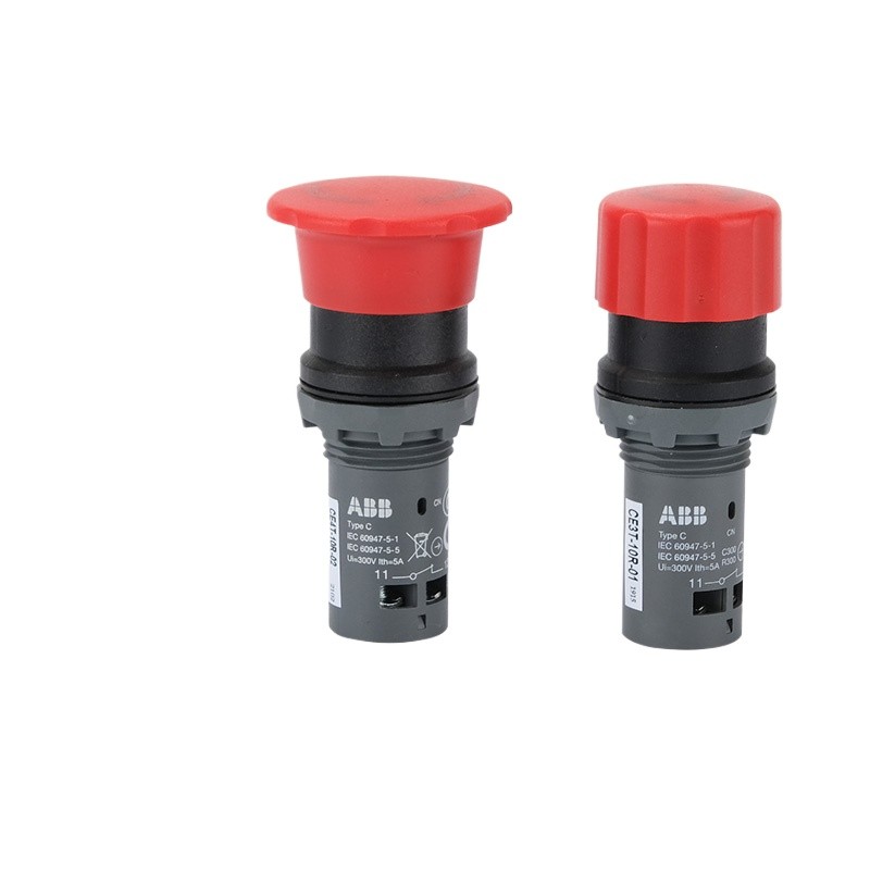 ABB emergency stop button CE3T/CE4T-10R-01/10/11 self-locking rotary reset mushroom head switch ...