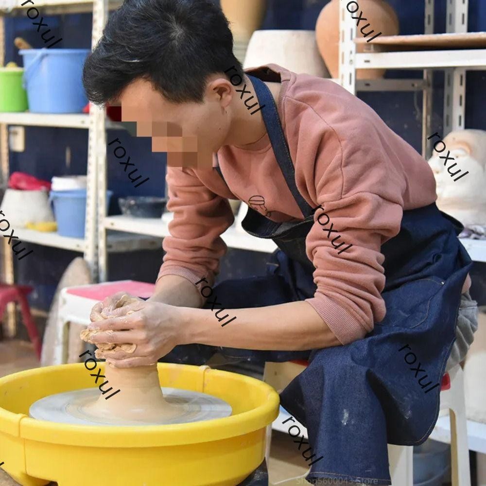 ROXUL Split Leg Pottery Apron, Denim Pocket Ceramic Sculpture Overalls ...