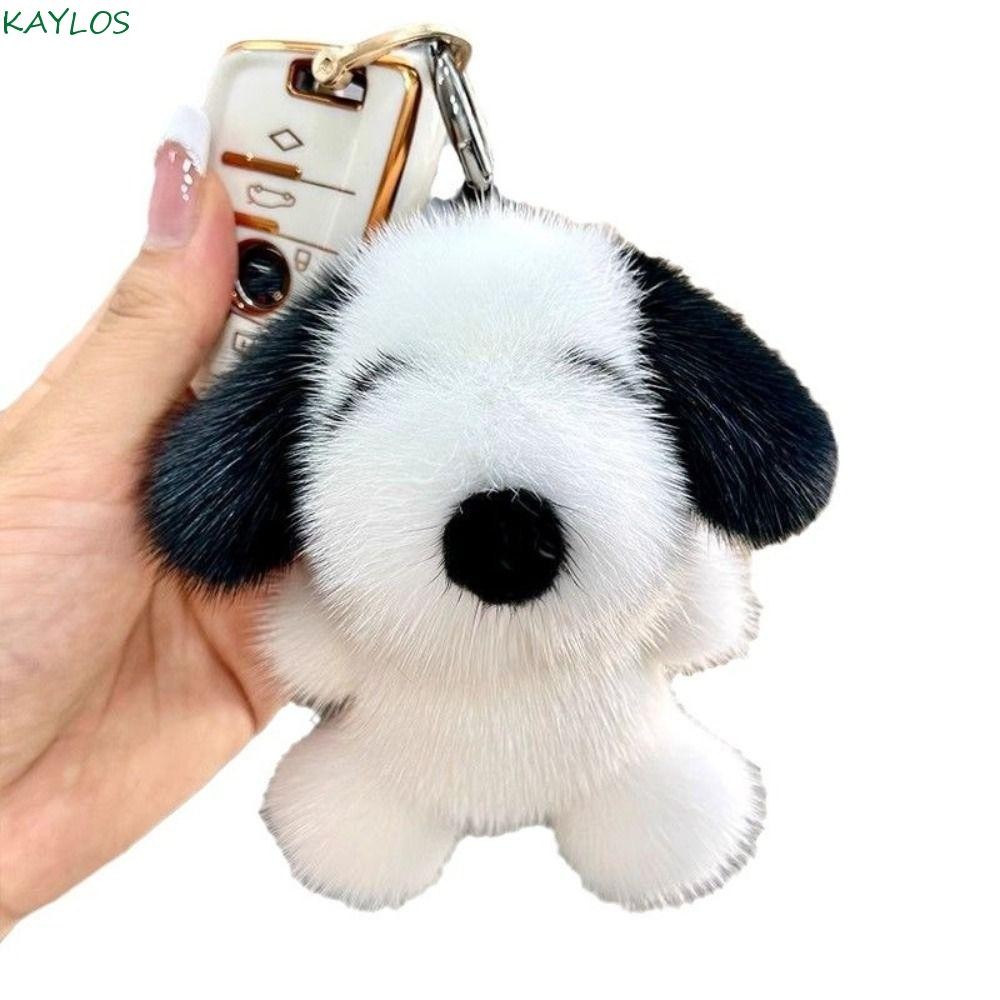 KAYLOS Snoopy Dog Keychain, Fluffy Soft Bag Decoration Mink Hair ...