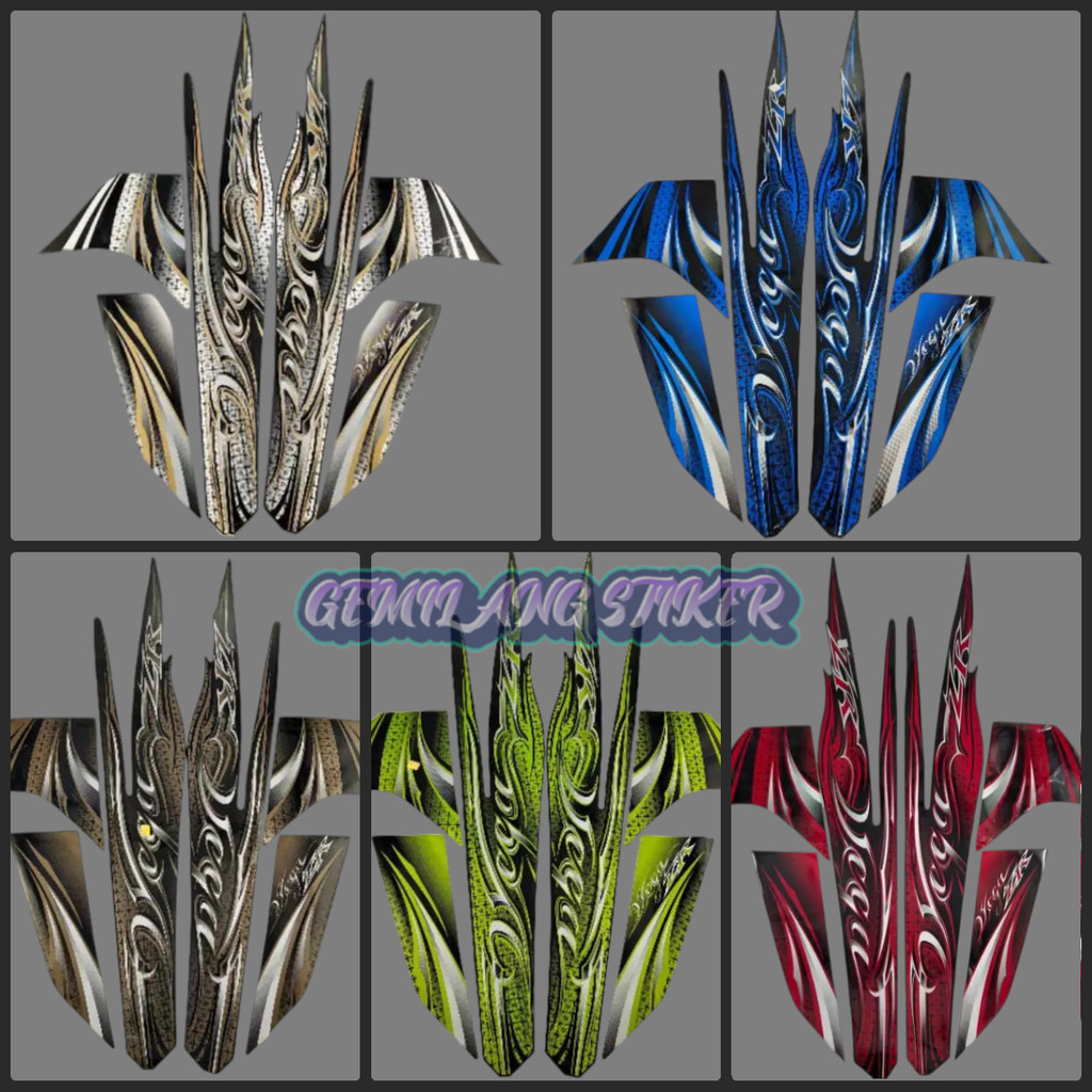 Striping Decal Polet Sticker list for Yamaha Vega zr 2011 Standard ...