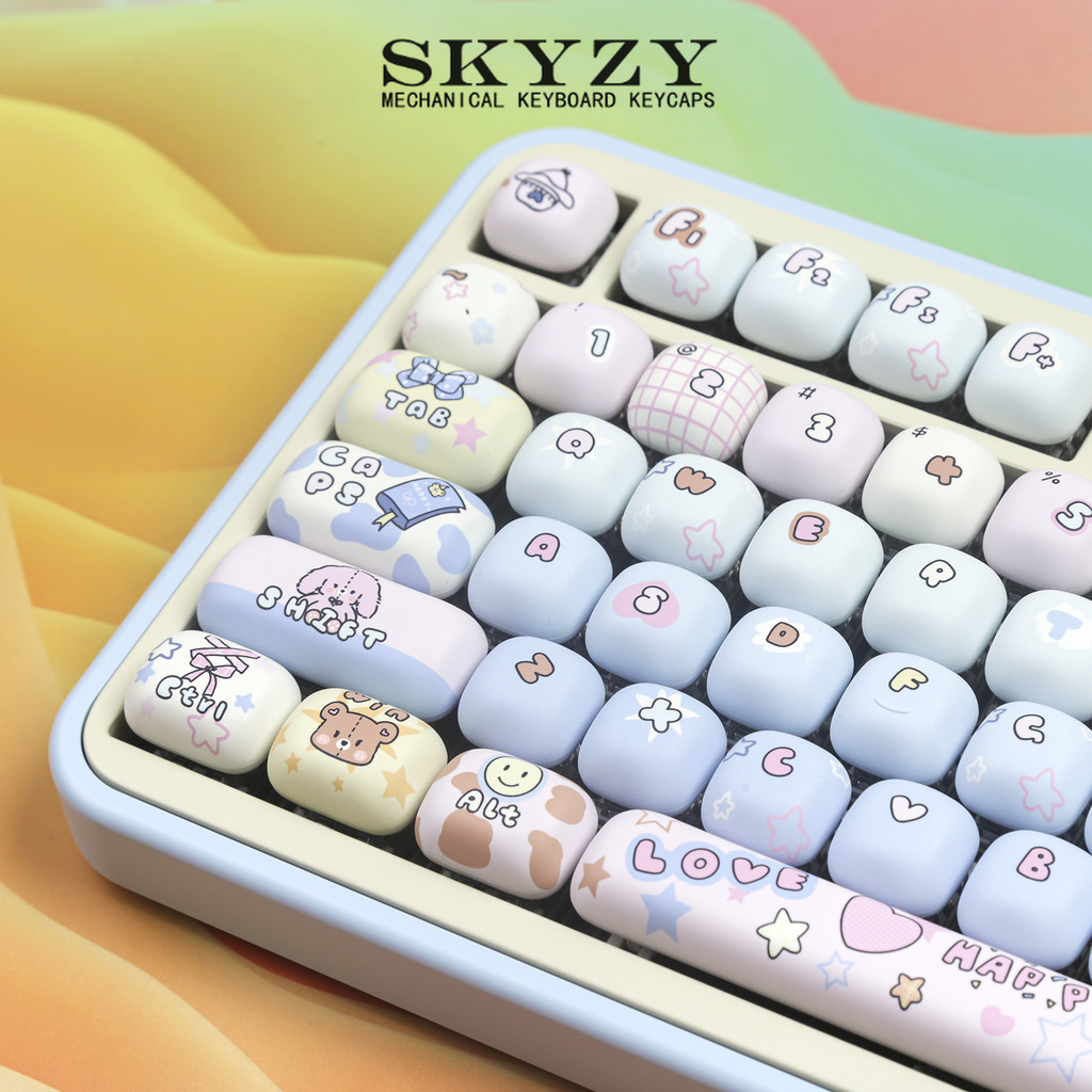 Toy House Keycaps MOG Profile Round Cute PBT Dye Sub Mechanical ...