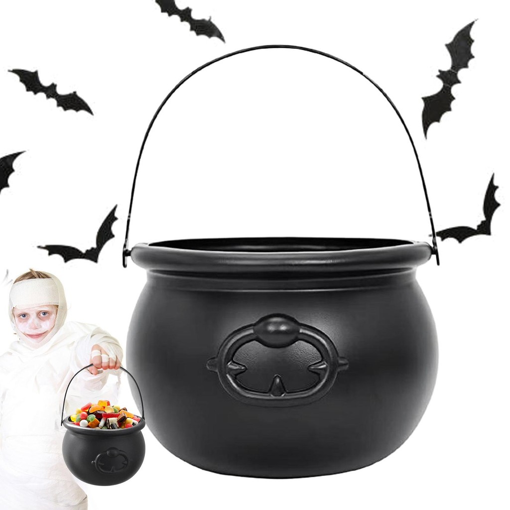 Halloween Witch Candy Pot Black Witch Halloween Candy Pots Spooky ...