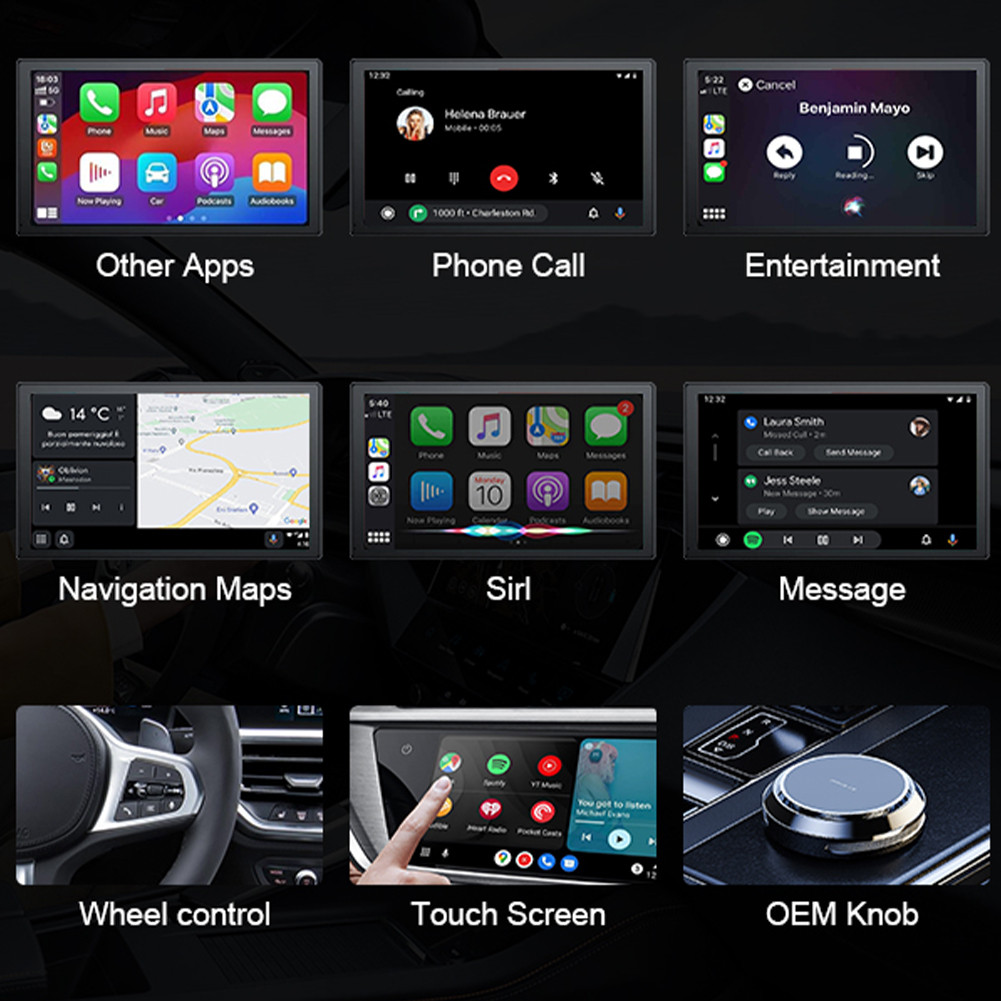 Wireless CarPlay & Android Auto Adapter Carplay Dongle Wired To ...