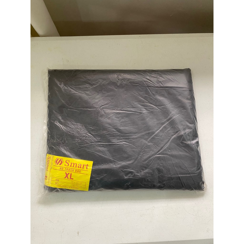 Garbage Bag XL HD Trash Bag Smart Product by Bandera 100pcs (15+15x37 ...
