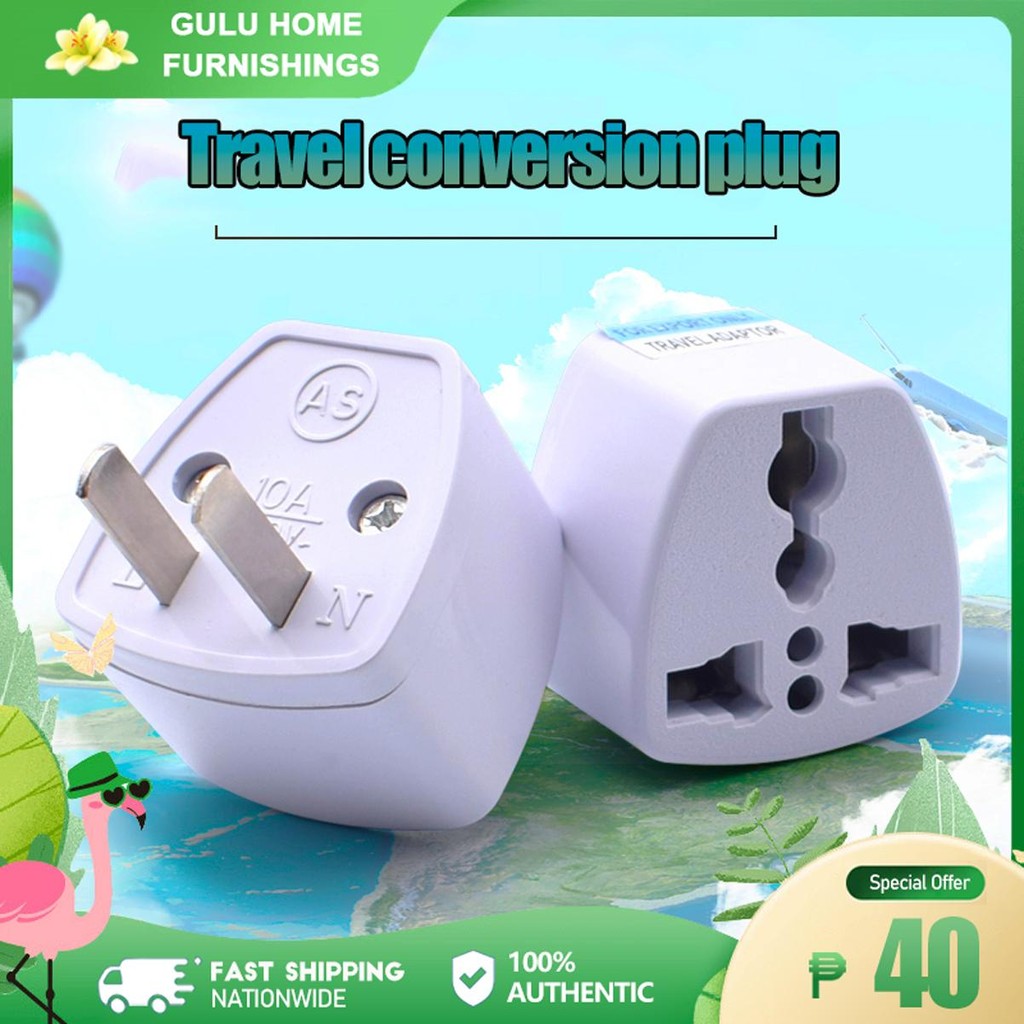 Super Discount Universal Socket Adapter Power Plug Two Pin To Three ...