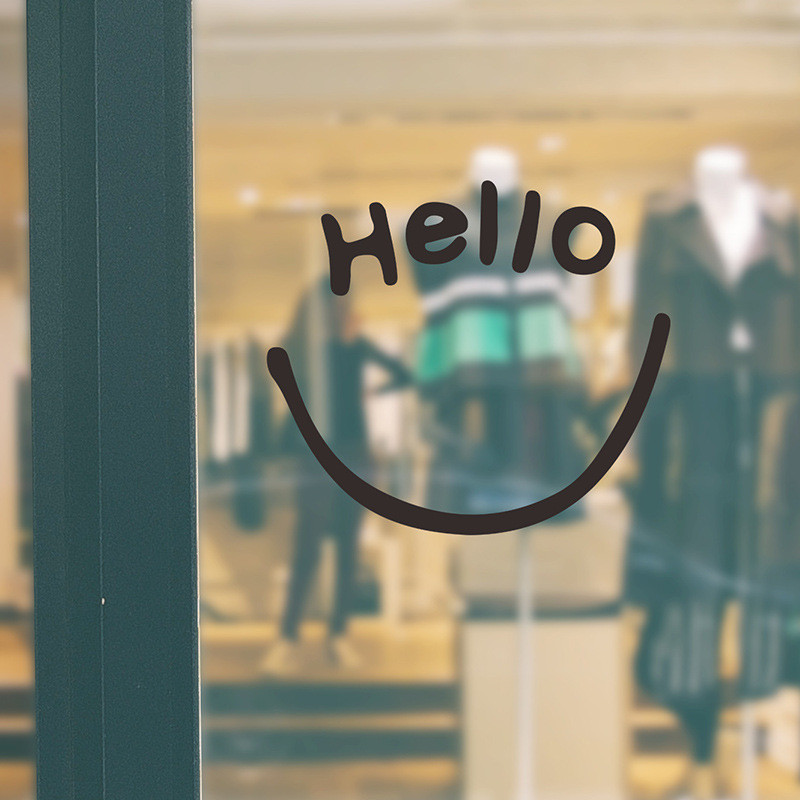 Hello Vinyl Front Door Decal, Hello Front Door Sticker, Hello Wall ...