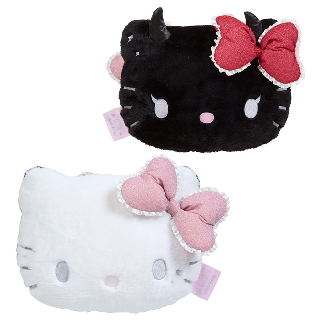 SANRIO Hello Kitty Face Shape Cushion (Angel Little Devil Design) Hello ...