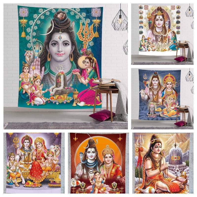 Lord Shiva Tapestry Wall Hanging Hindu God Shiva Tapestries for Living ...