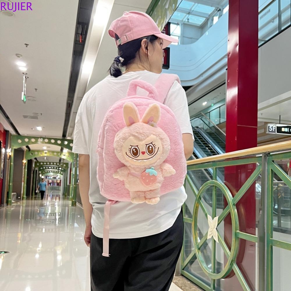 RUJIER Labubu Backpack, PP Cotton Adjustable Straps Labubu Handbag ...
