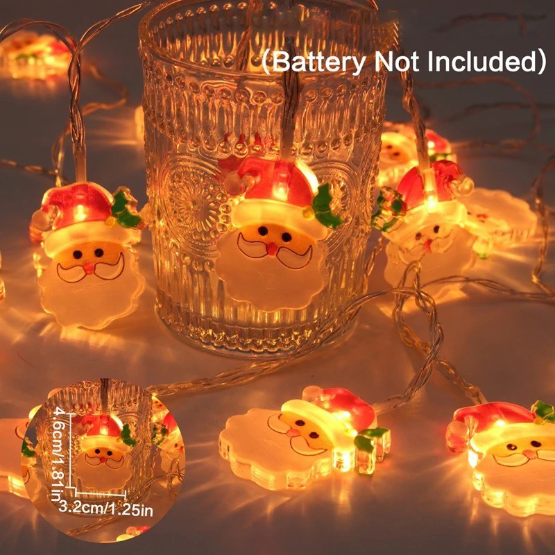 3M/1.5M Led Christmas Light String Santa Claus Snowman Christmas tree ...