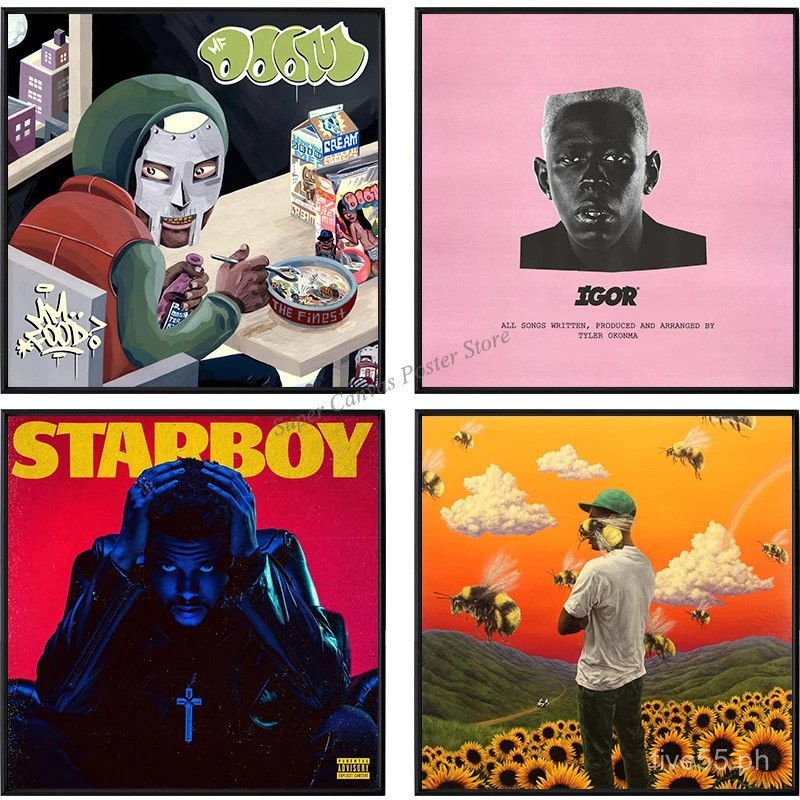 Music Posters Album Cover Madvillain MF Doom The Weeknd Flower Boy ...