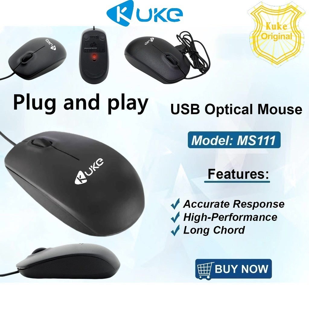 KUKE M1 USB Optical Wheel Mouse Computer Peripherals | Shopee Philippines
