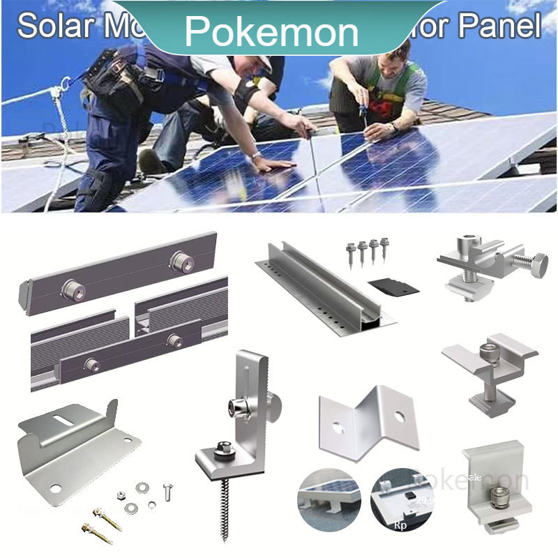 Solar Panel Mounting Accessory for L Foot Mid Clamp End Clamp Aluminum ...